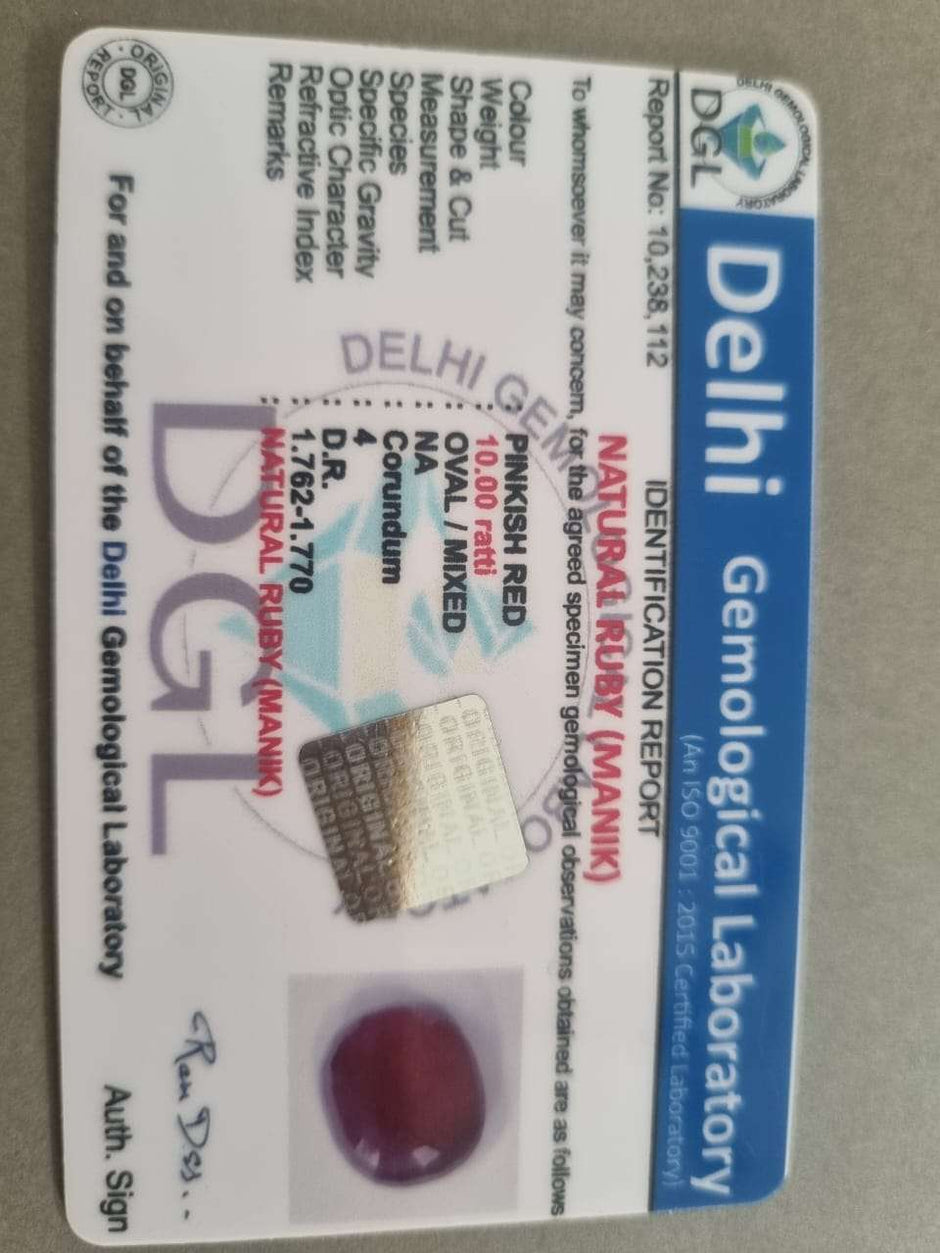 Manik Pendant | 100% Natural | With Lab Certificate