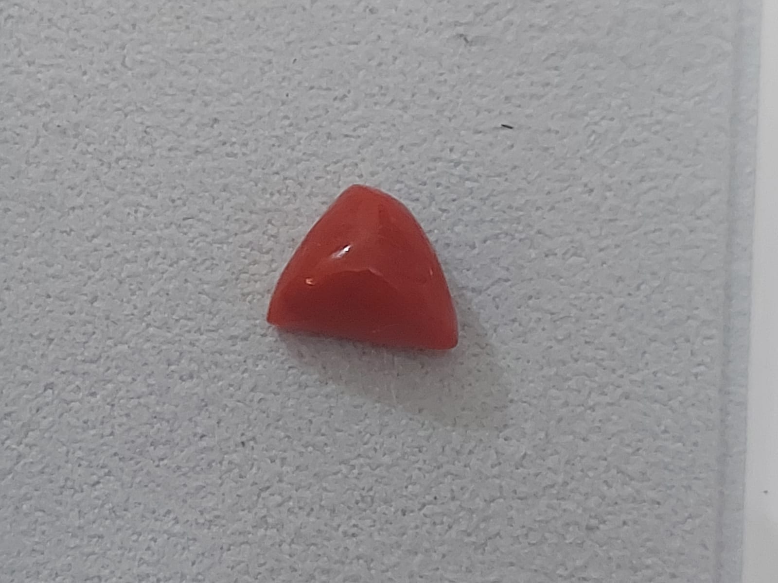 Red Coral | Moonga stone | Italian |Triangle | 7 ratti | With Certific ...