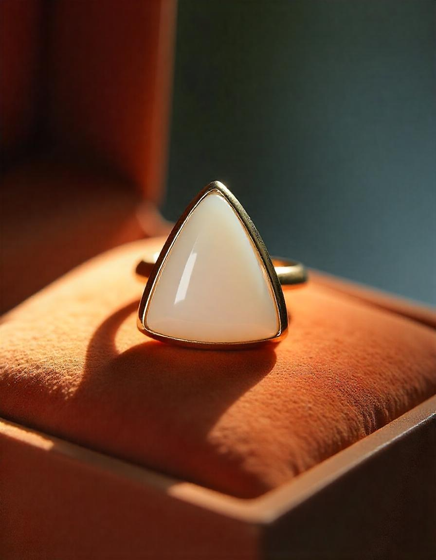 White Coral Ring | Safed Moonga Ring | Triangle | With Certificate ...