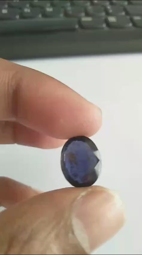 Iolite Stone | Neeli Stone | 5 ratti | With Certificate – Vedic Crystals